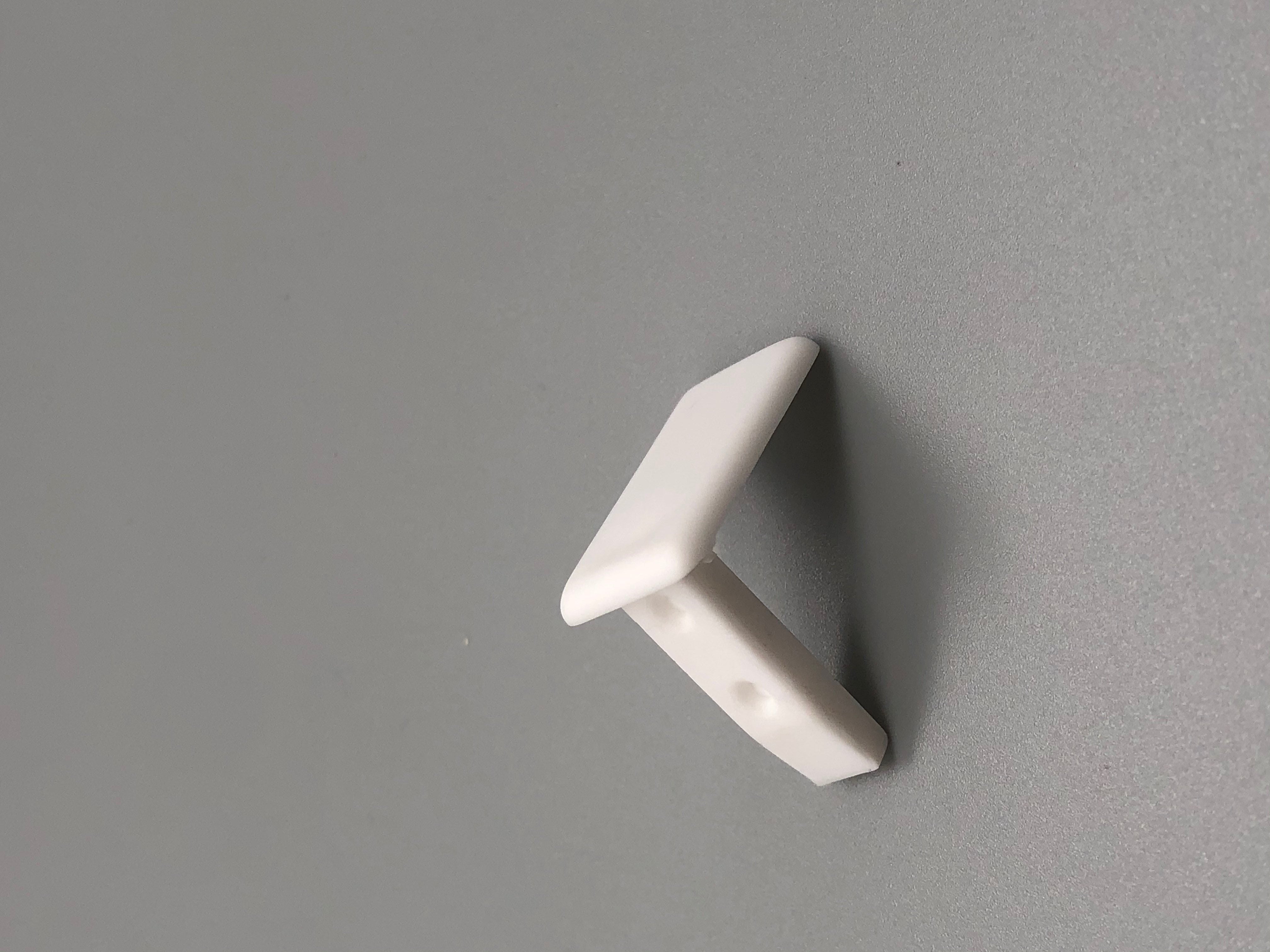 End Caps for Metal Baton System - White - Pack of 4