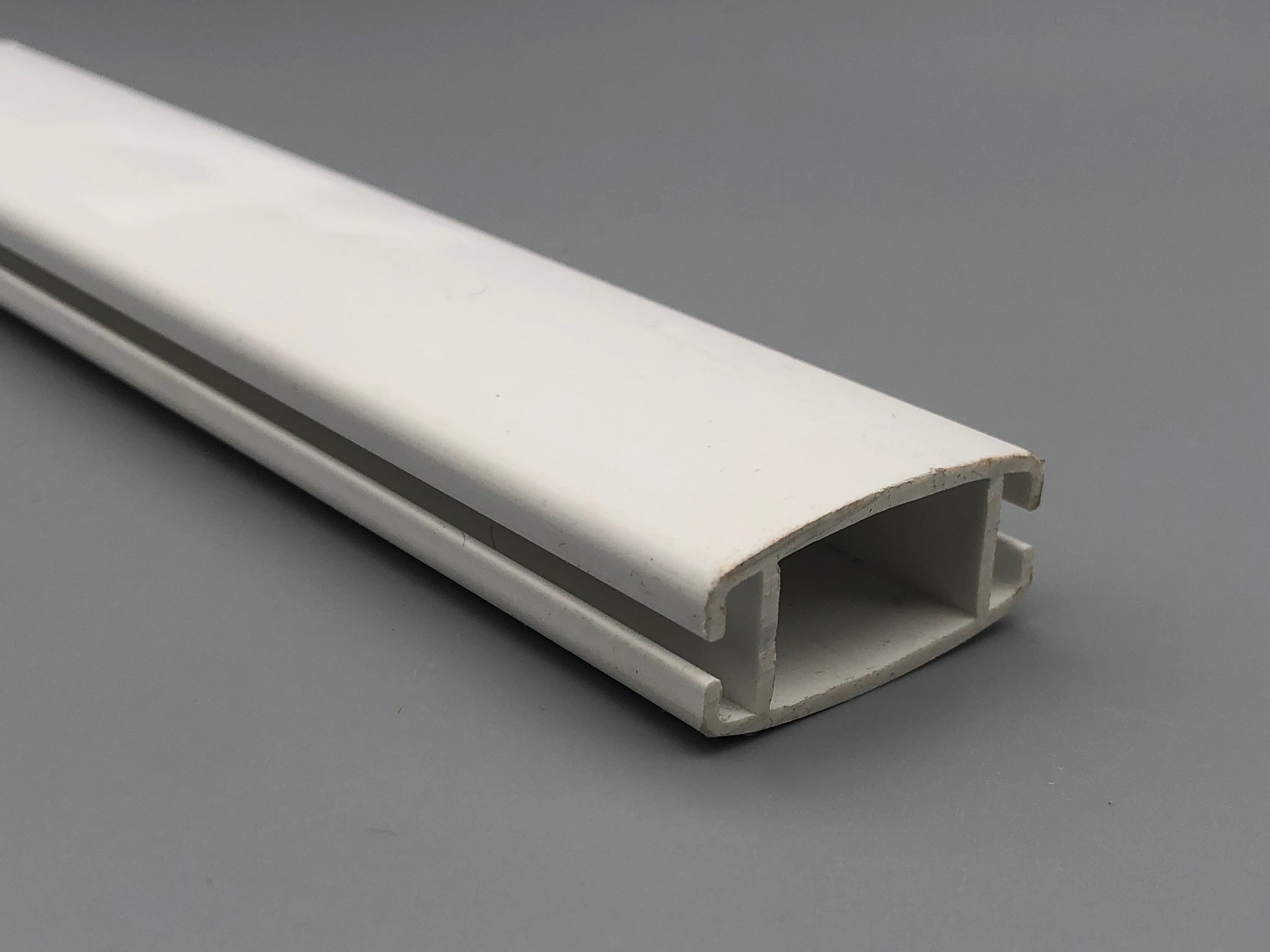 White Aluminium Bottom Hem-Bar Slotted - Various Sizes