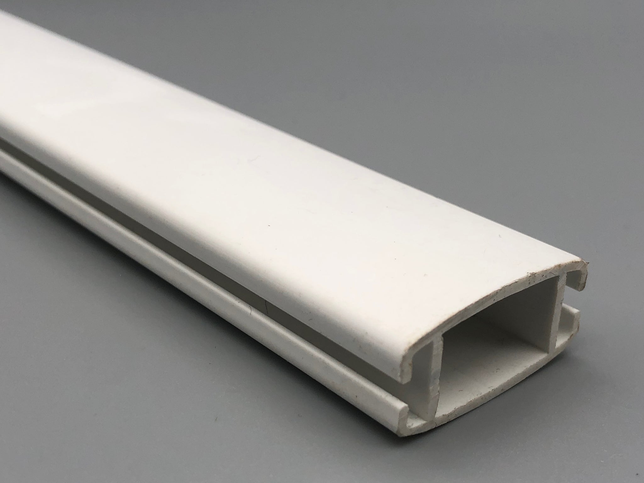 White Aluminium Bottom Hem-Bar Slotted - Various Sizes
